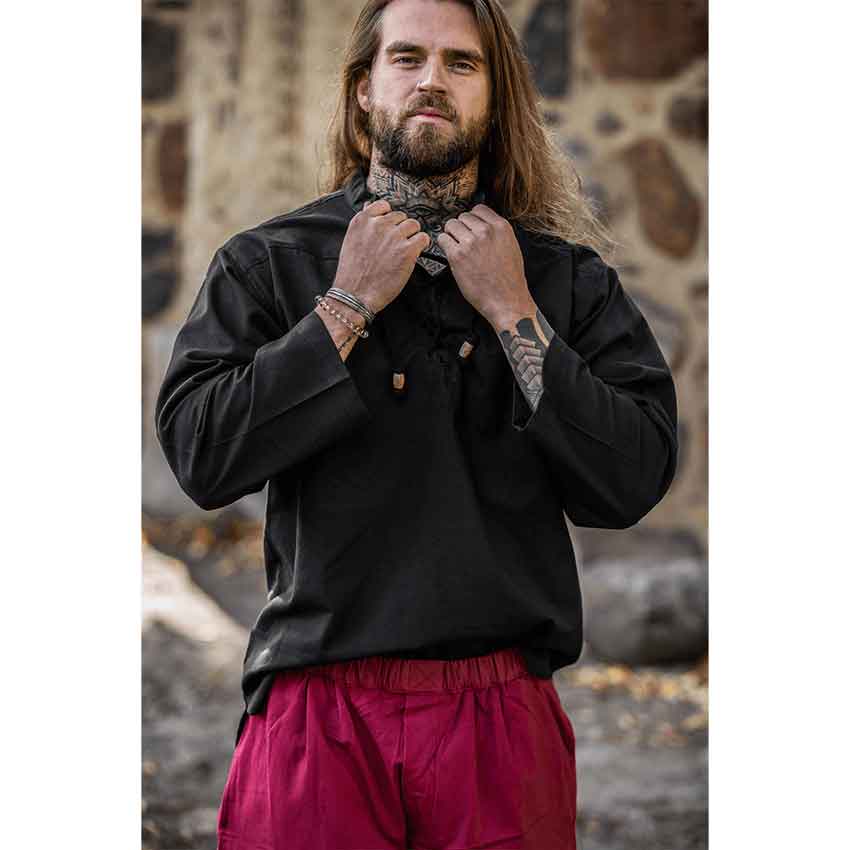 Ansbert Medieval Shirt - Black