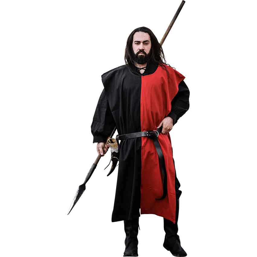 Frederick Two Color Tabard - Black and Red