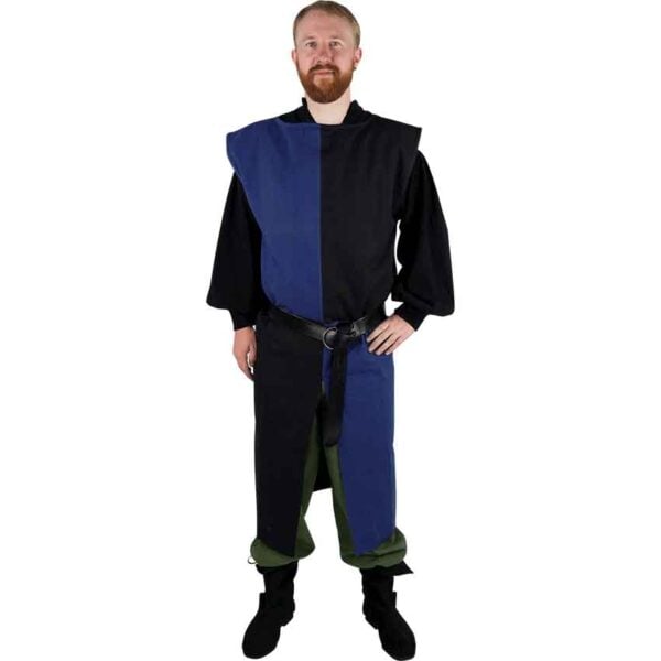 Frederick Quartered Tabard - Black and Blue
