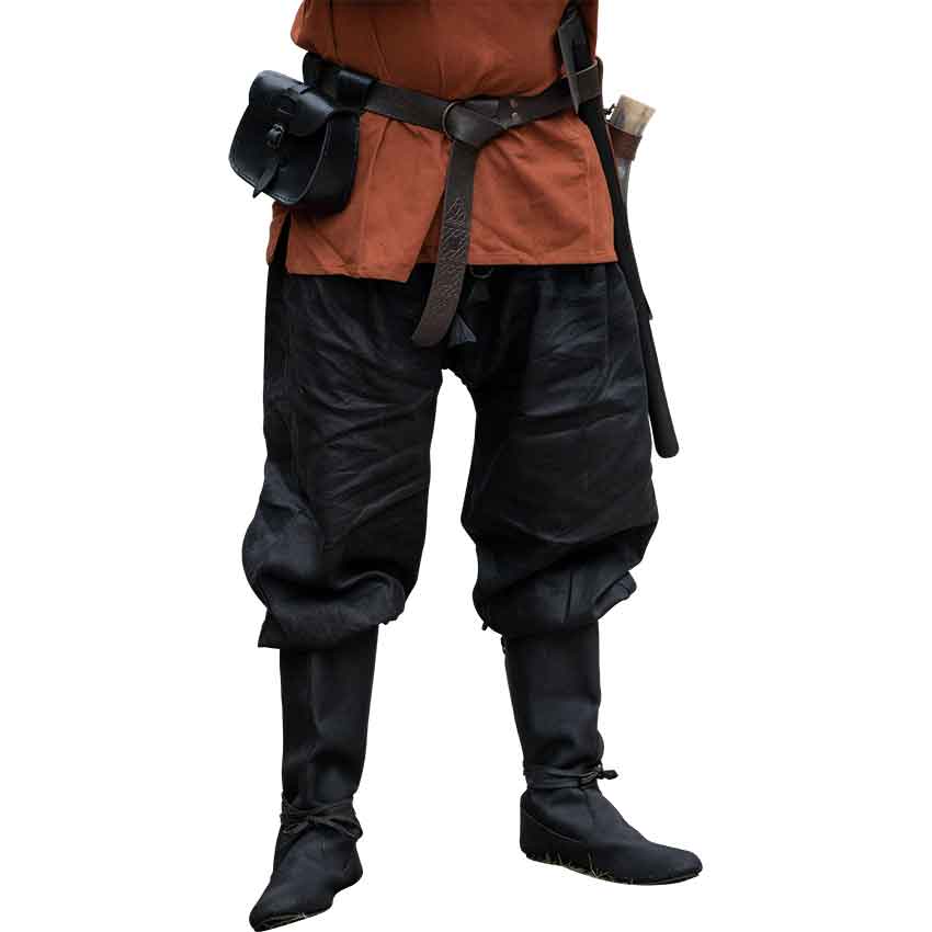 Wodan Linen Viking Breeches - Black