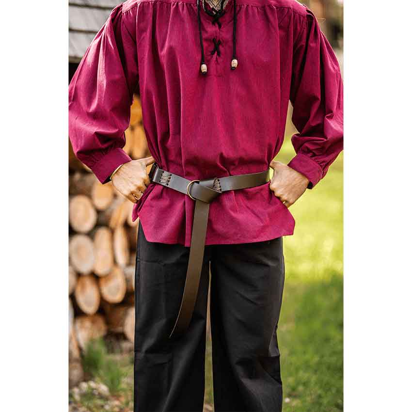 Conrad Stitched Medieval Ring Belt - Brown