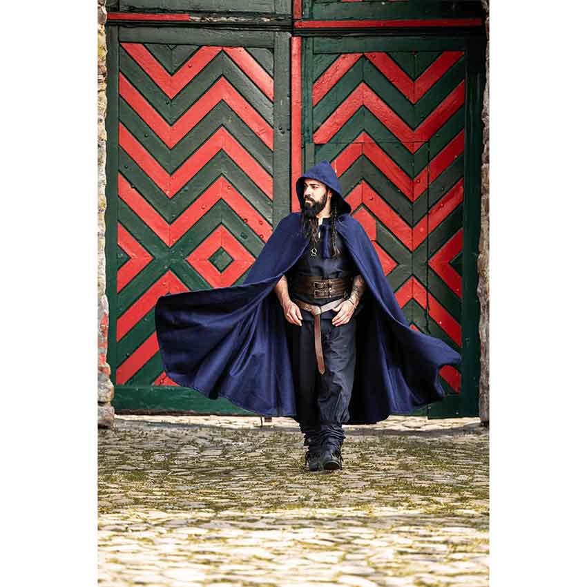 Elinor Classic Medieval Cloak - Blue
