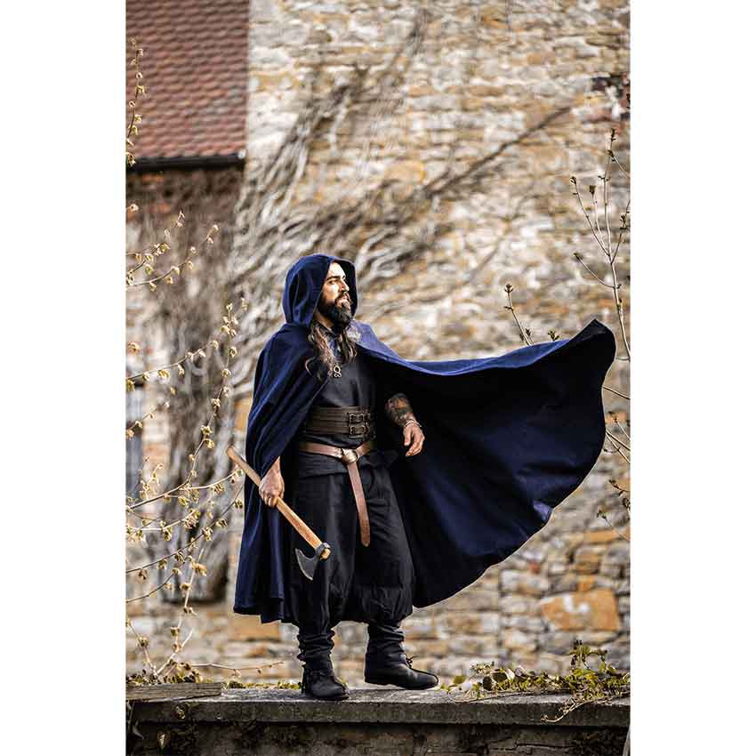 Elinor Classic Medieval Cloak - Blue