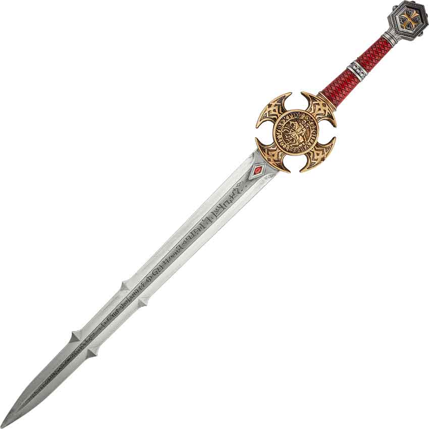 Red Medieval Templar Foam Sword