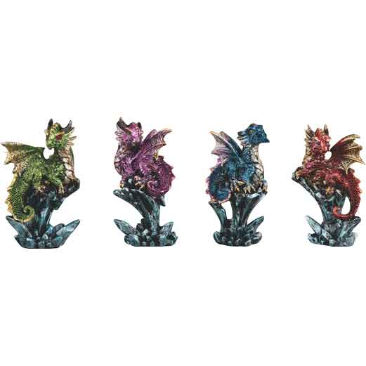 Dragons on Icicles Statue Set