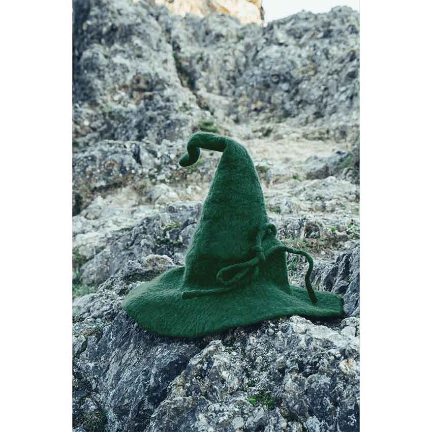 Merlin Wizard Wool Hat - Green
