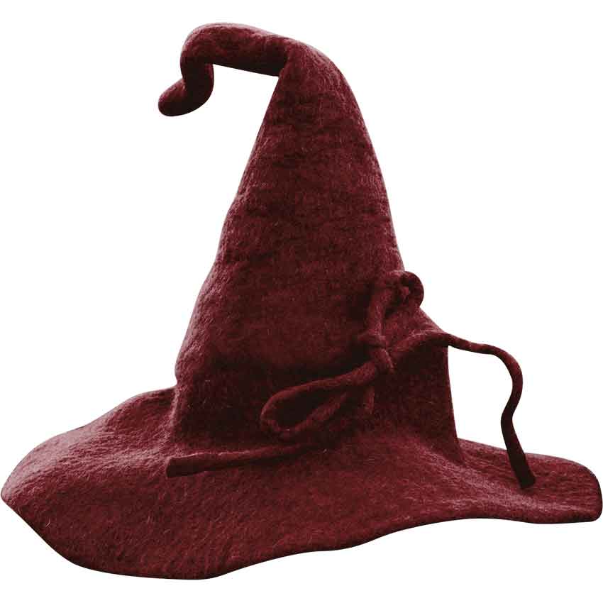 Merlin Wizard Wool Hat - Red