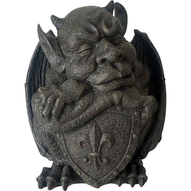 Sleeping Gargoyle with Shield Statue