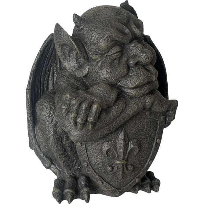 Sleeping Gargoyle with Shield Statue
