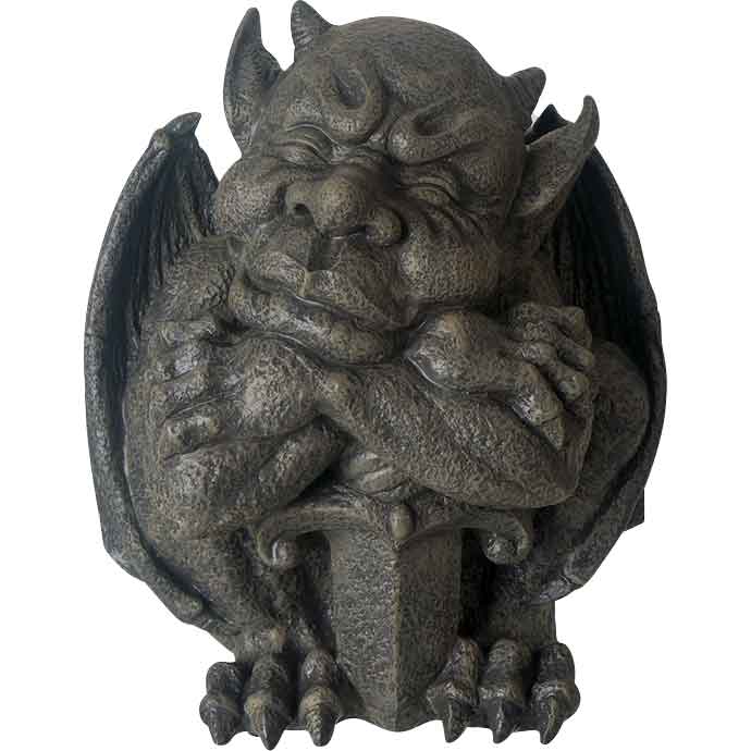 Sleeping Gargoyle with Sword Statue