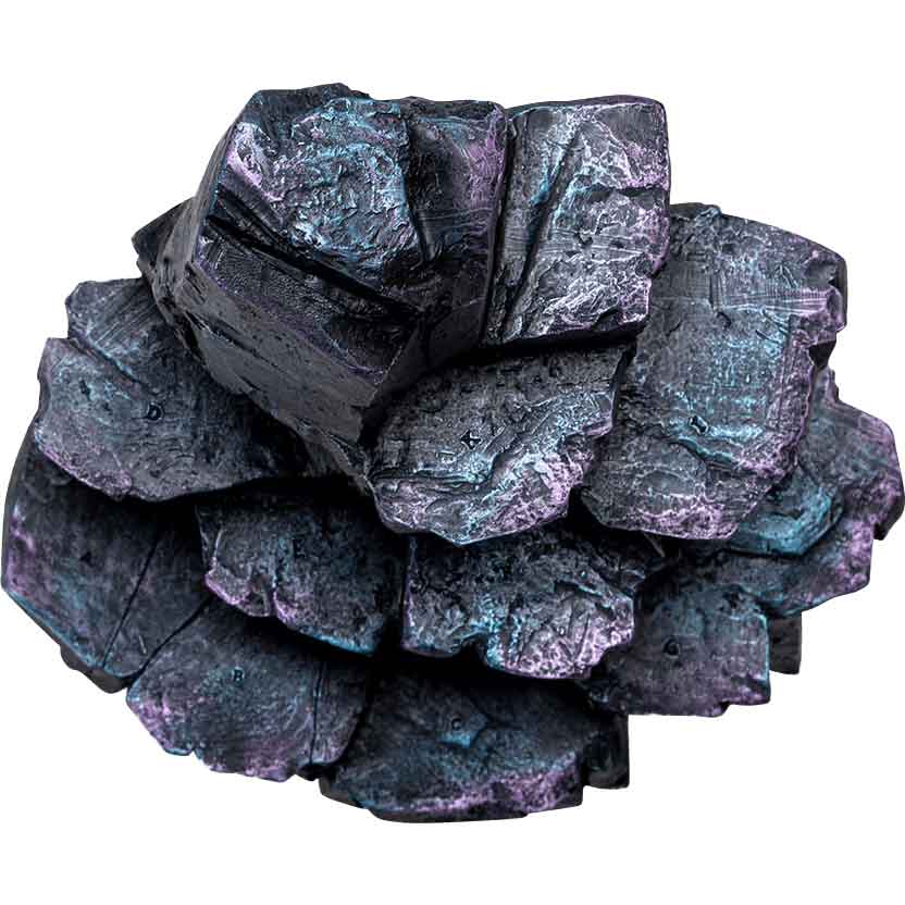 Mini Dragon Statues Set of 12 with Mountain Rock Base
