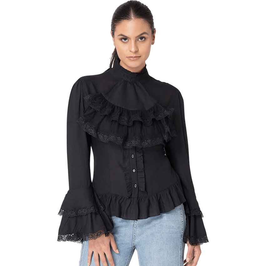 Victorian Lace Ruffled Blouse