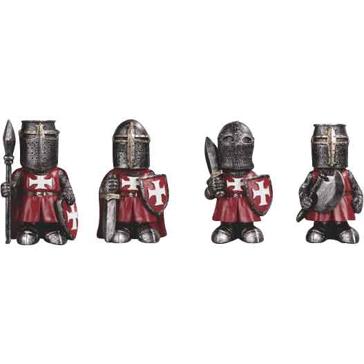 Mini Medieval Knights Hospitaller Statue Set