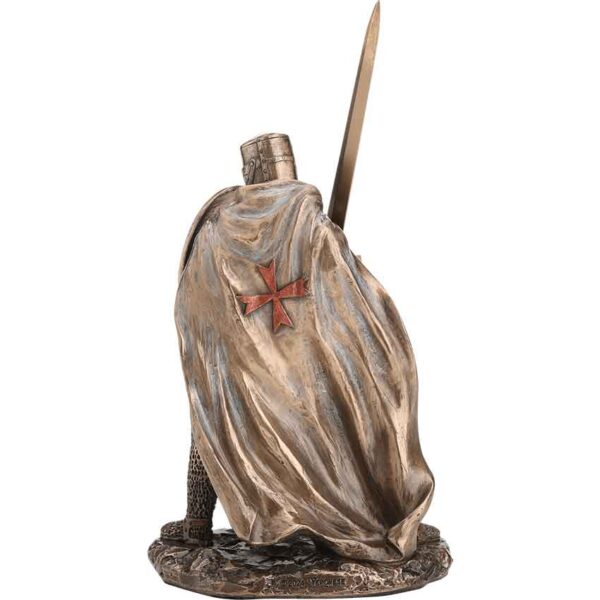 Bronze Knights Templar Crusader Statue