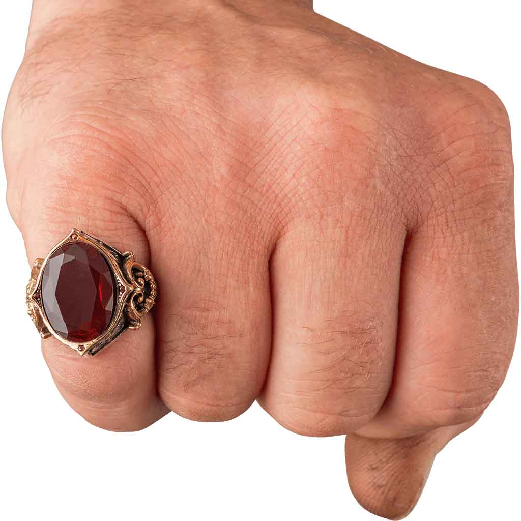 Red Gothic Vampire Ring