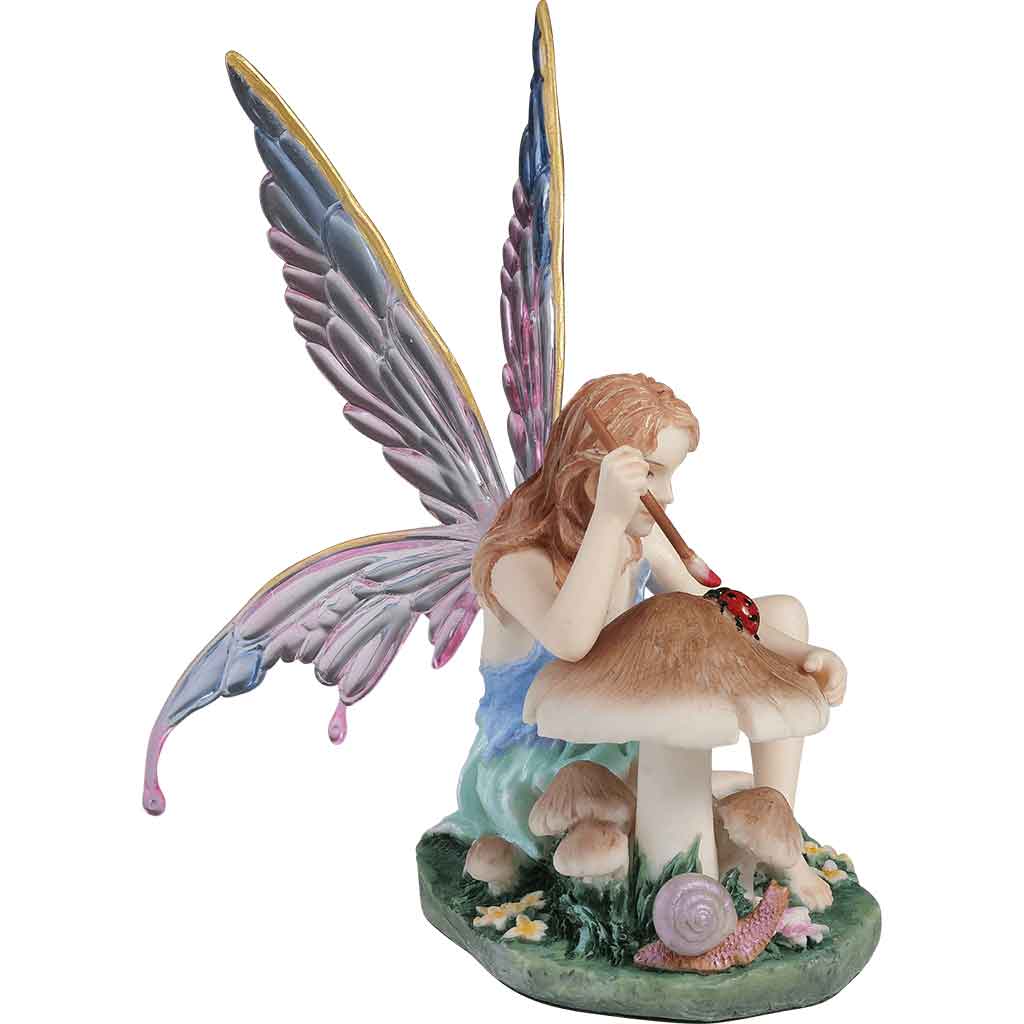 Chromatic Fairy with Lady Bug Statue